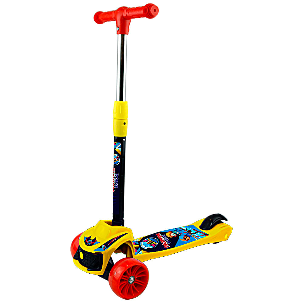 Patinete Infantil com 3 Rodas Amarelo World Brinquedos 75cm RF2992AM ...